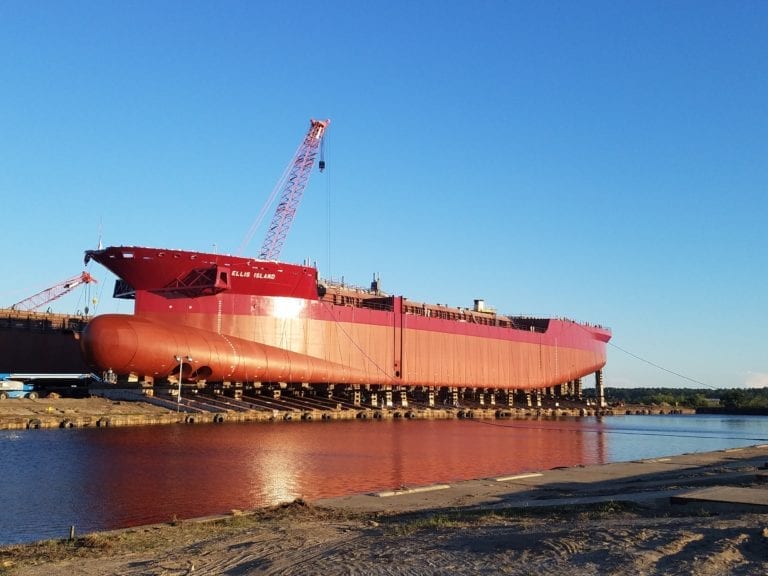 Great Lakes Launches Its Newest Hopper Atb Dredge Dredging