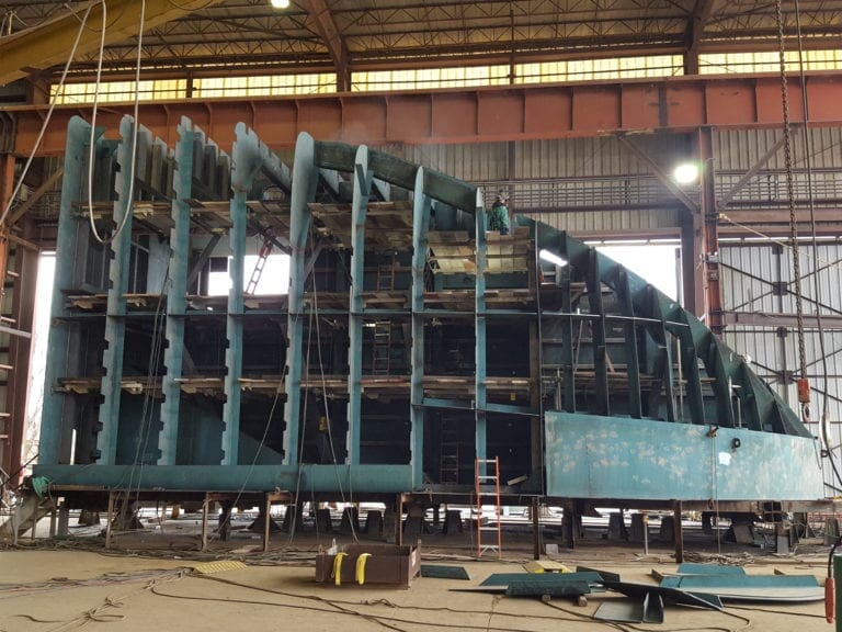 Dutra Launches New Hydraulic Dredging Dump Scow ES15 | Dredging ...